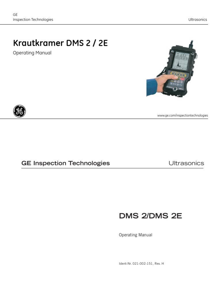 DMS2 GE Instruction Book | PDF | Calibration | Ultrasound