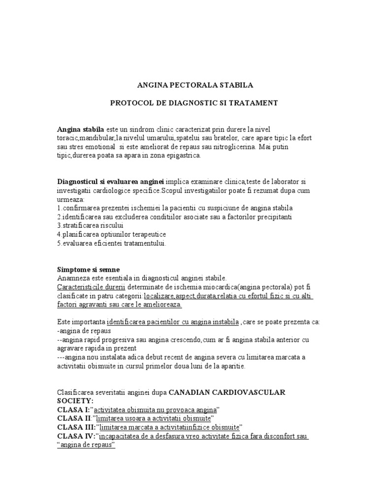 Angina Pectorala Stabila | PDF