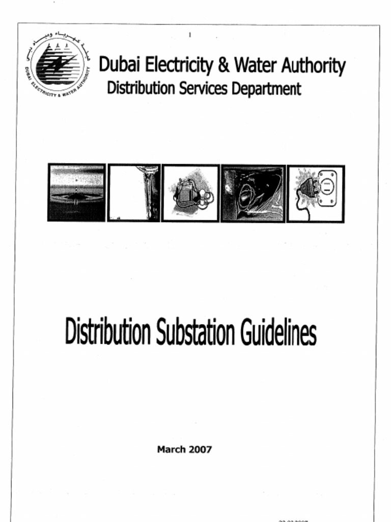 DEWA Distribution Substation Guidelines Mar 2007 | PDF