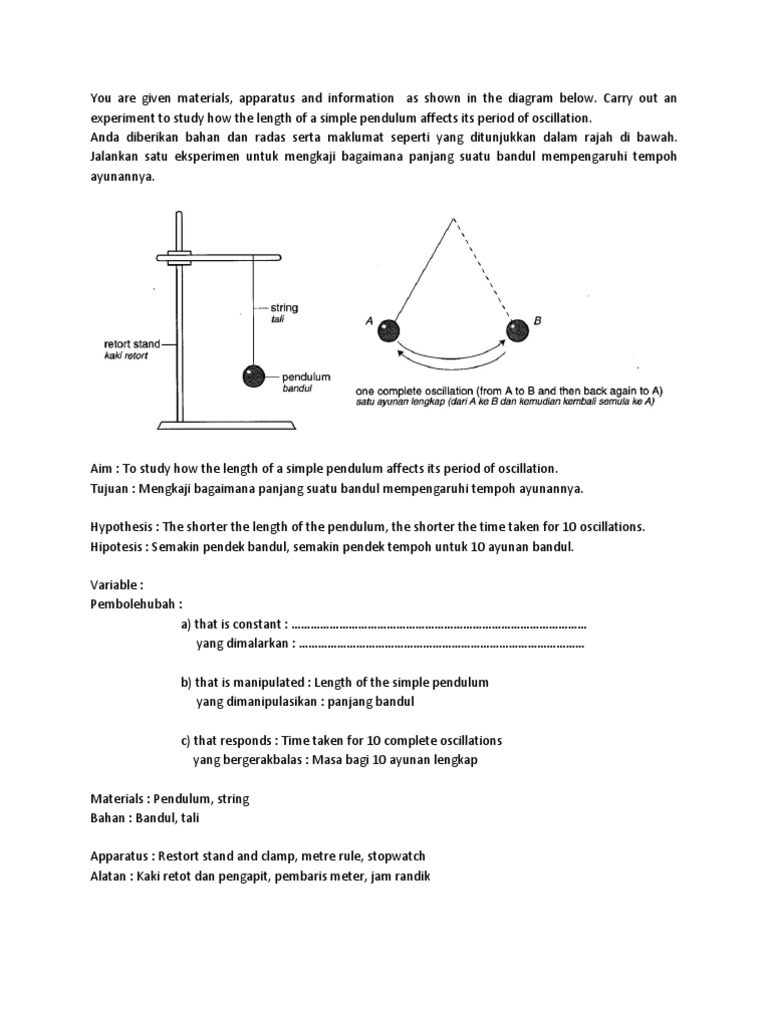 Amali Bandul | PDF | Sains & Matematika