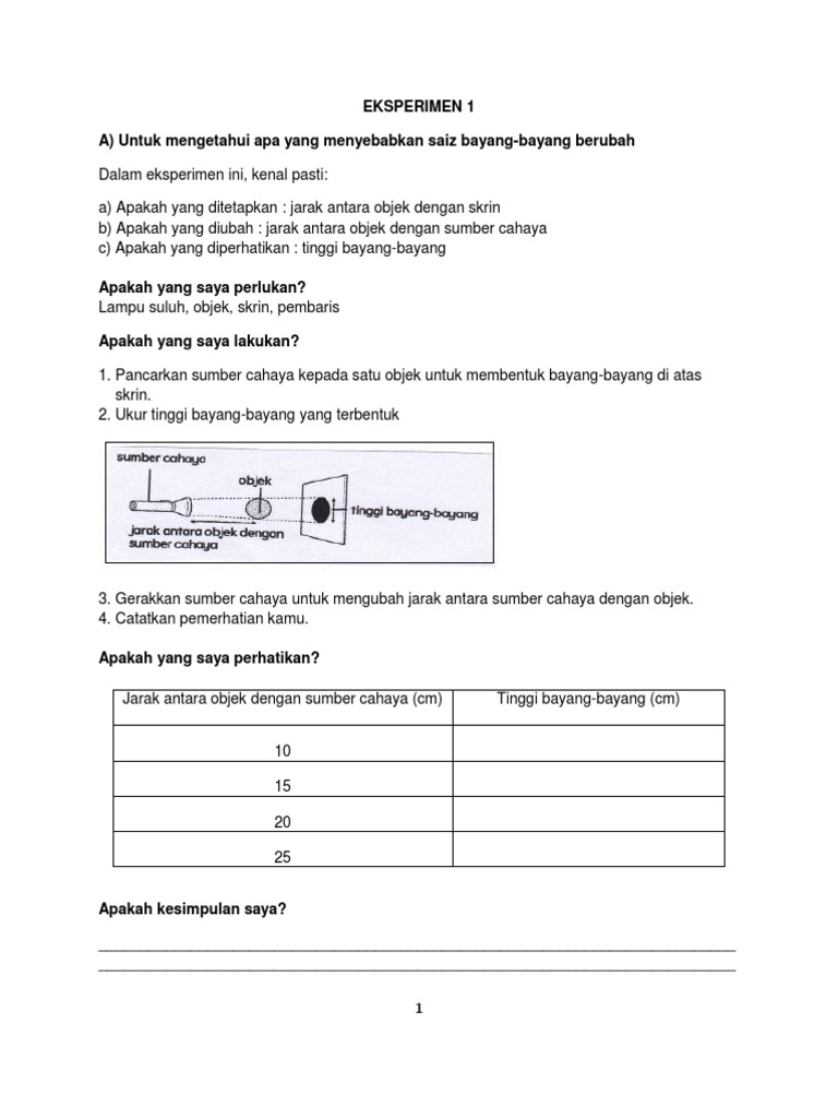 Contoh Eksperimen | PDF
