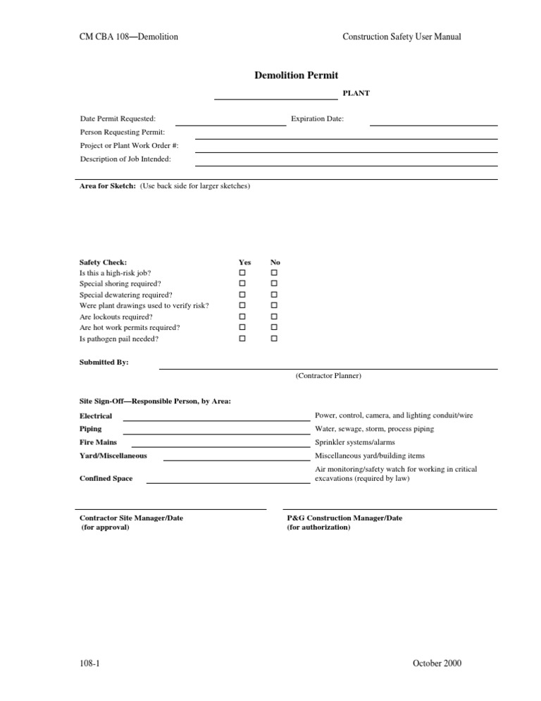 Demolition Permit | PDF