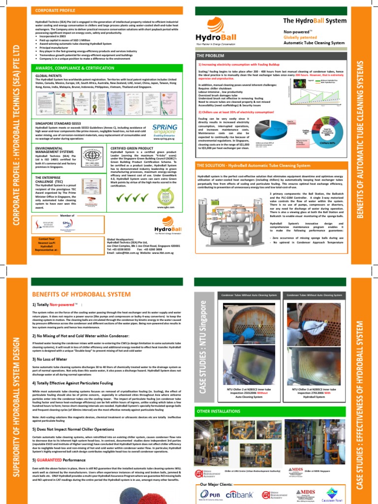 Auto Tube Cleaning System | PDF | Heat Exchanger | Water