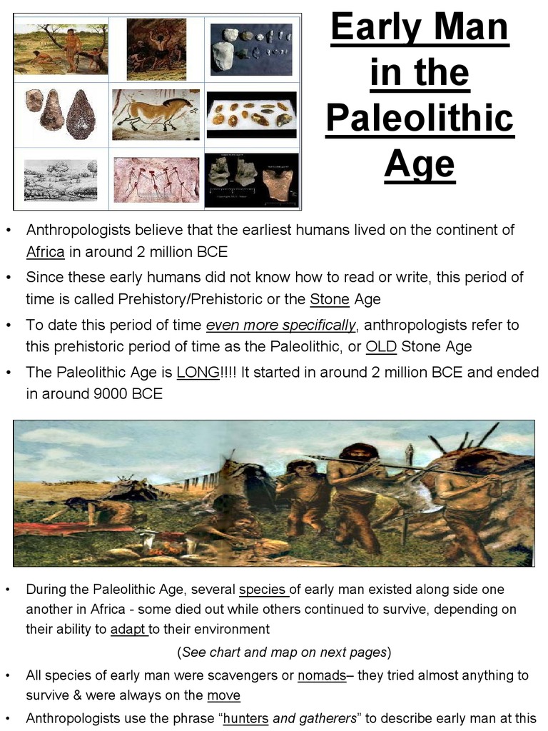 The Development of Early Humans During the Paleolithic Era: From ...