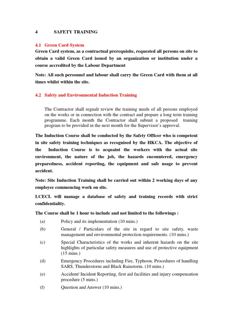 4 Safety Training - Safety Plan | PDF | Safety | Employment