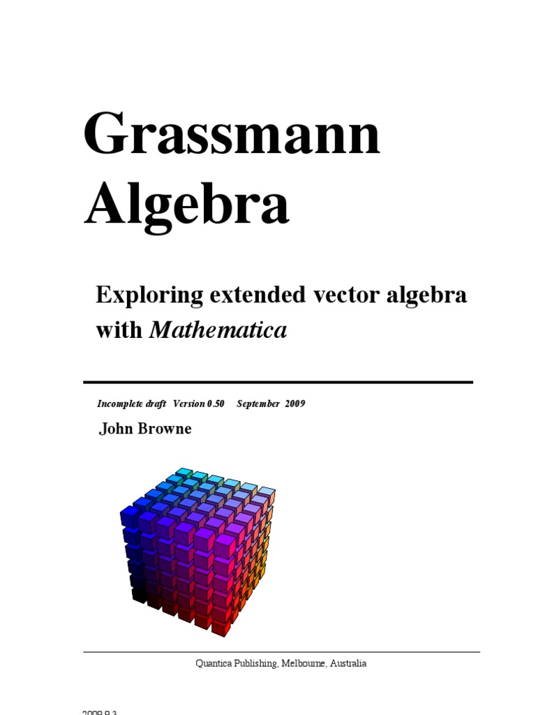 Grass Mann Algebra Book | Download Free PDF | Matrix (Mathematics) | Tensor