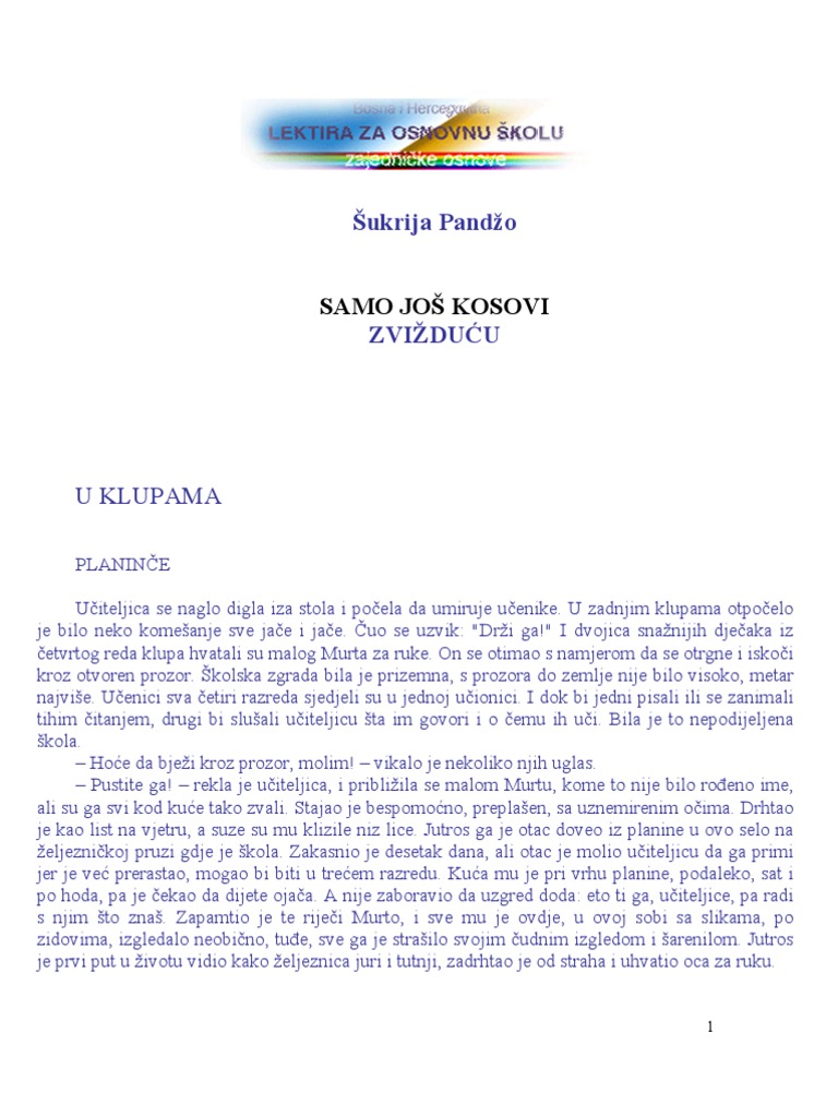 Sukrija Pandzo - Samo Jos Kosovi Zvizducu | PDF