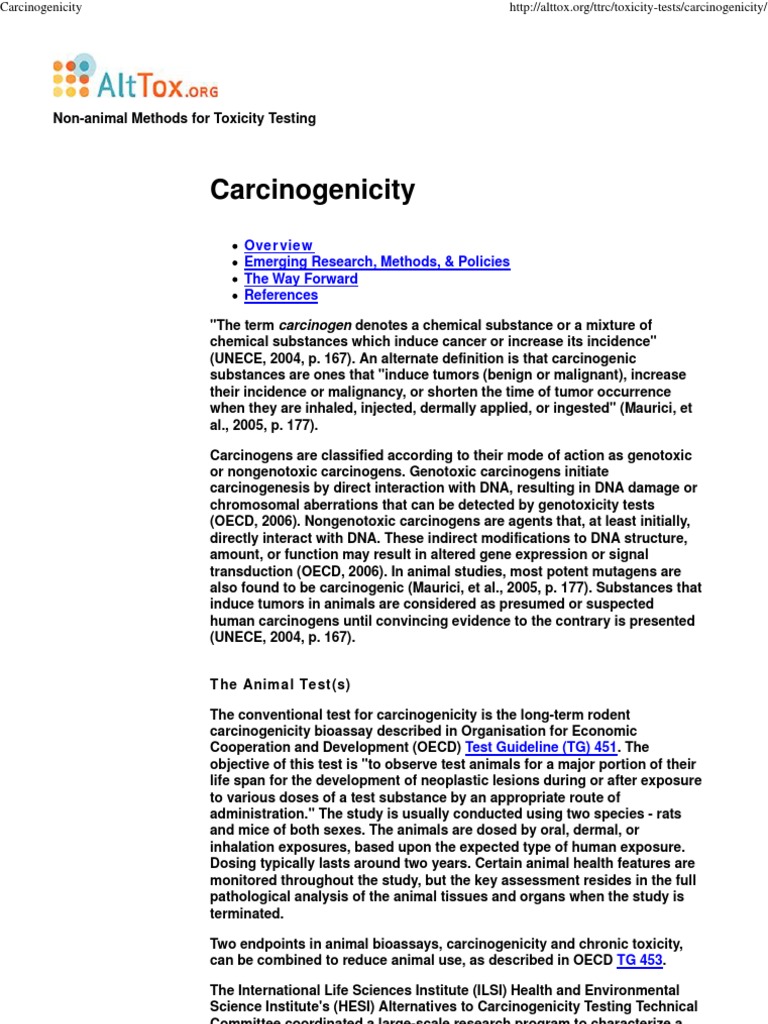 Carcinogenicity: Emerging Research, Methods, & Policies The Way Forward ...