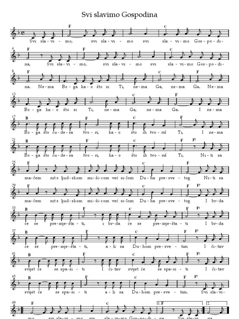 Svi Slavimo Gospodina