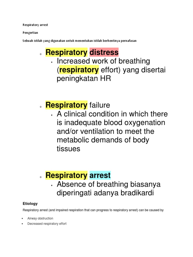 Respiratory Arrest | Respiratory Tract | Respiratory System
