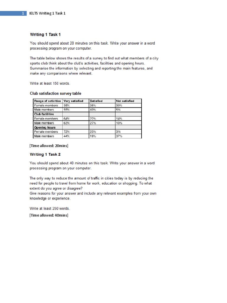 IELTS Writing Task 1 Guide | PDF