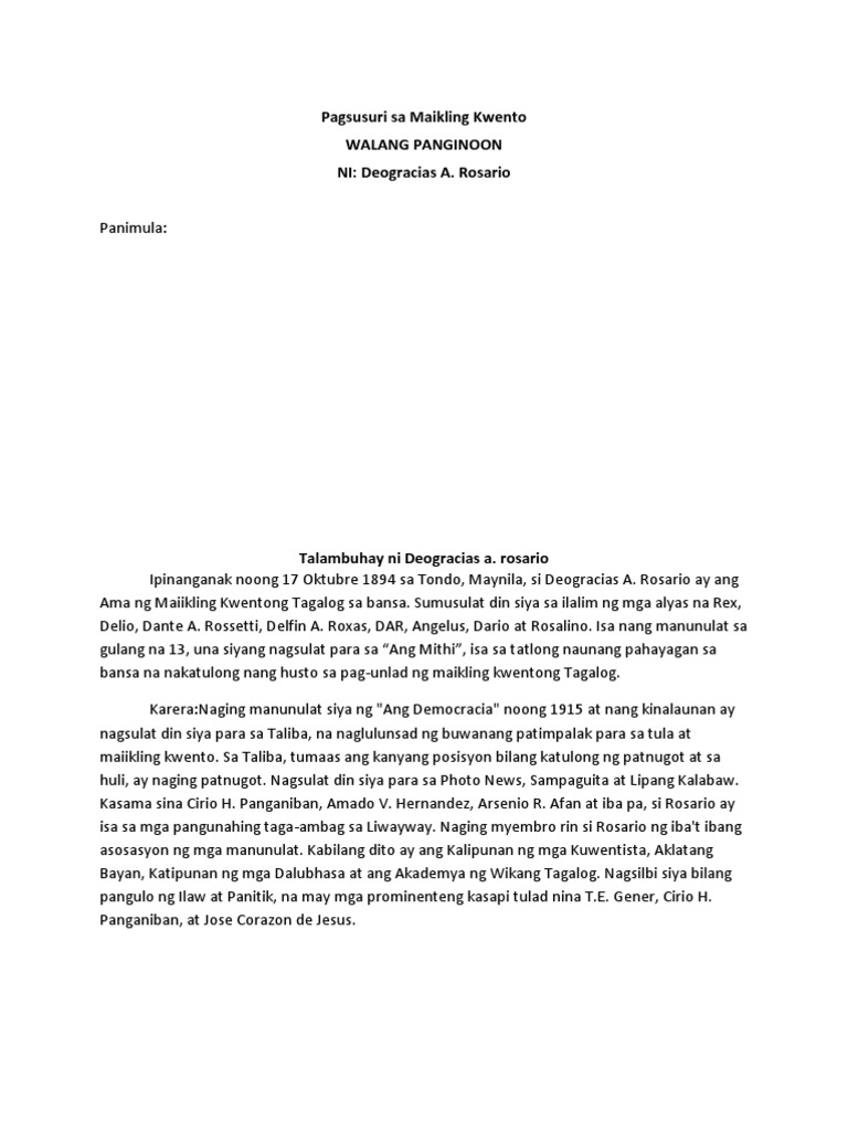 Pagsusuri NG Tula | PDF