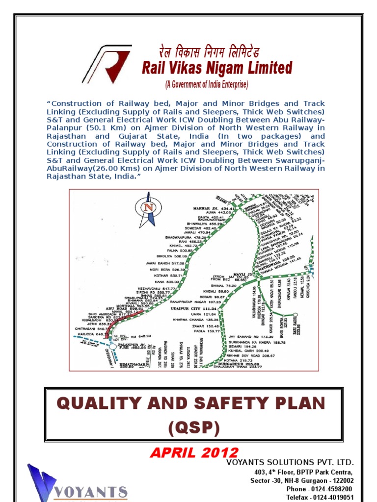 QSP - Quality and Safety Plan For Railway Civil Works | PDF ...