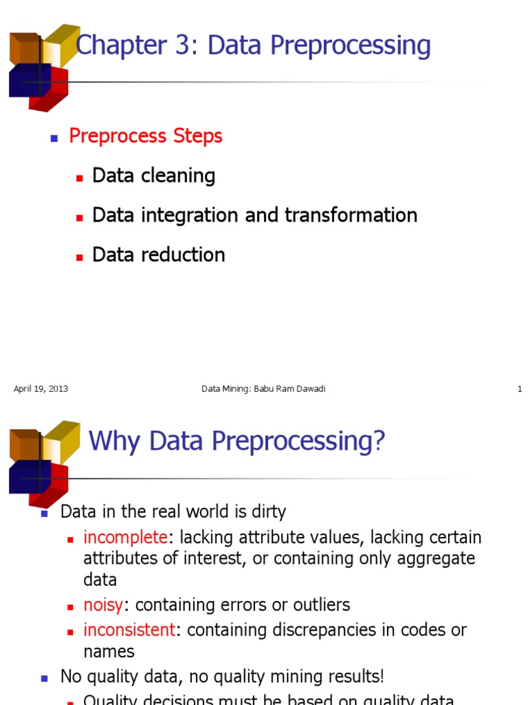 Data Mining Chapter3 0 | PDF | Data Compression | Data Mining