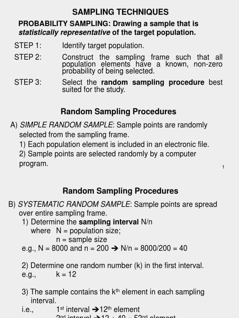 Overview of Sampling Techniques | PDF | Teaching Methods & Materials