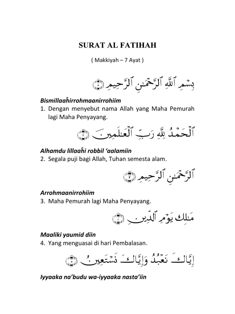 Surat Al Fatihah | PDF