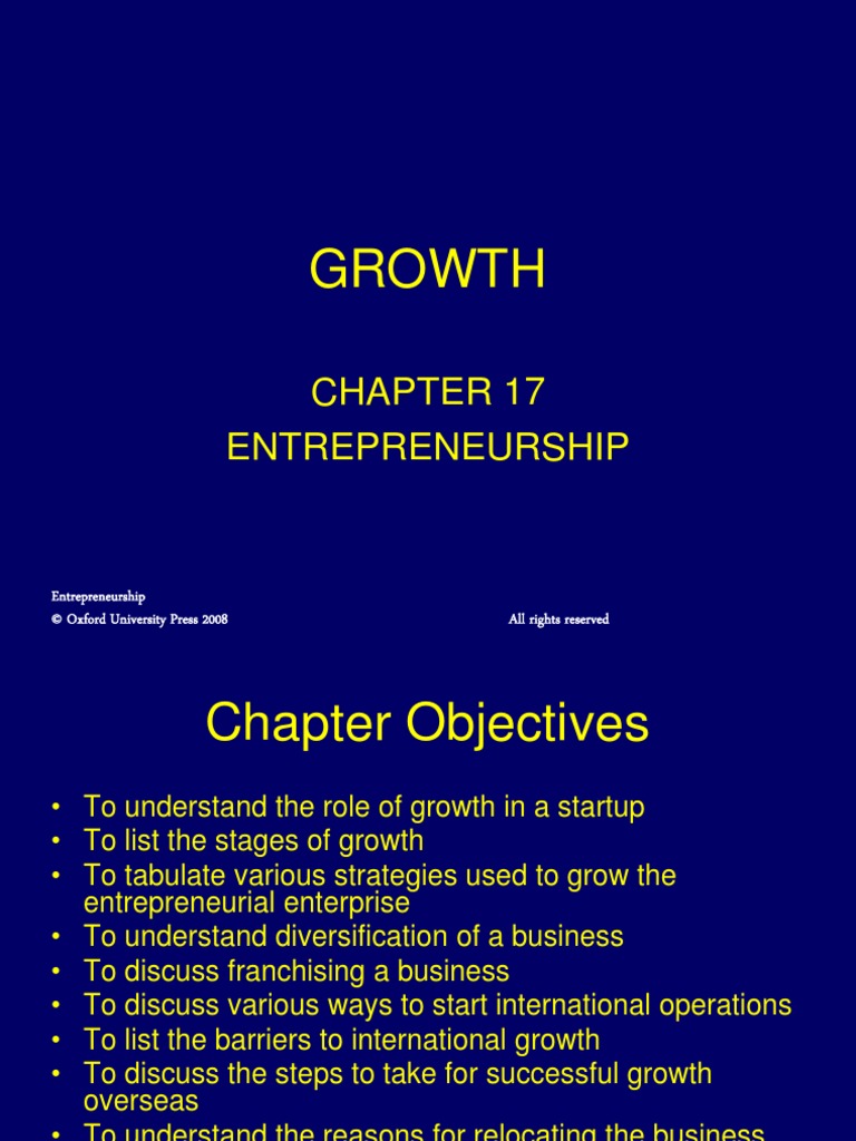 Growth: Entrepreneurship | PDF | Entrepreneurship | Mergers And ...
