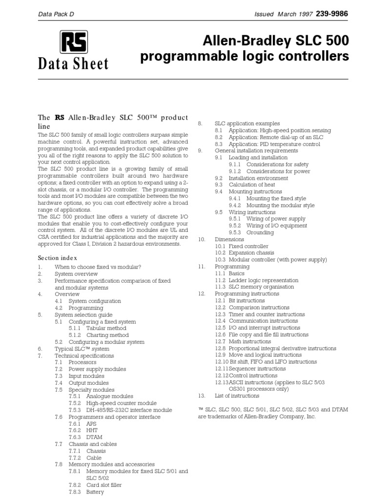 1747-L40C PLC To PC Communication Manual | PDF | Input/Output | Central ...