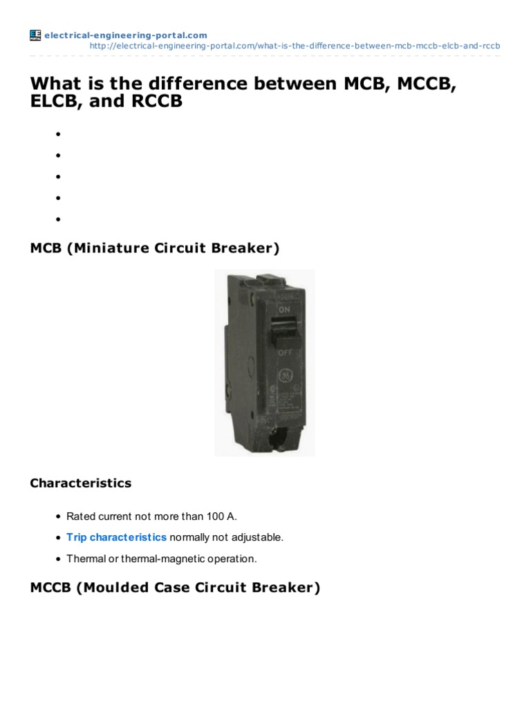 What_is_the_difference_between_MCB_MCCB_ELCB_and_RCCB.pdf | Fuse ...