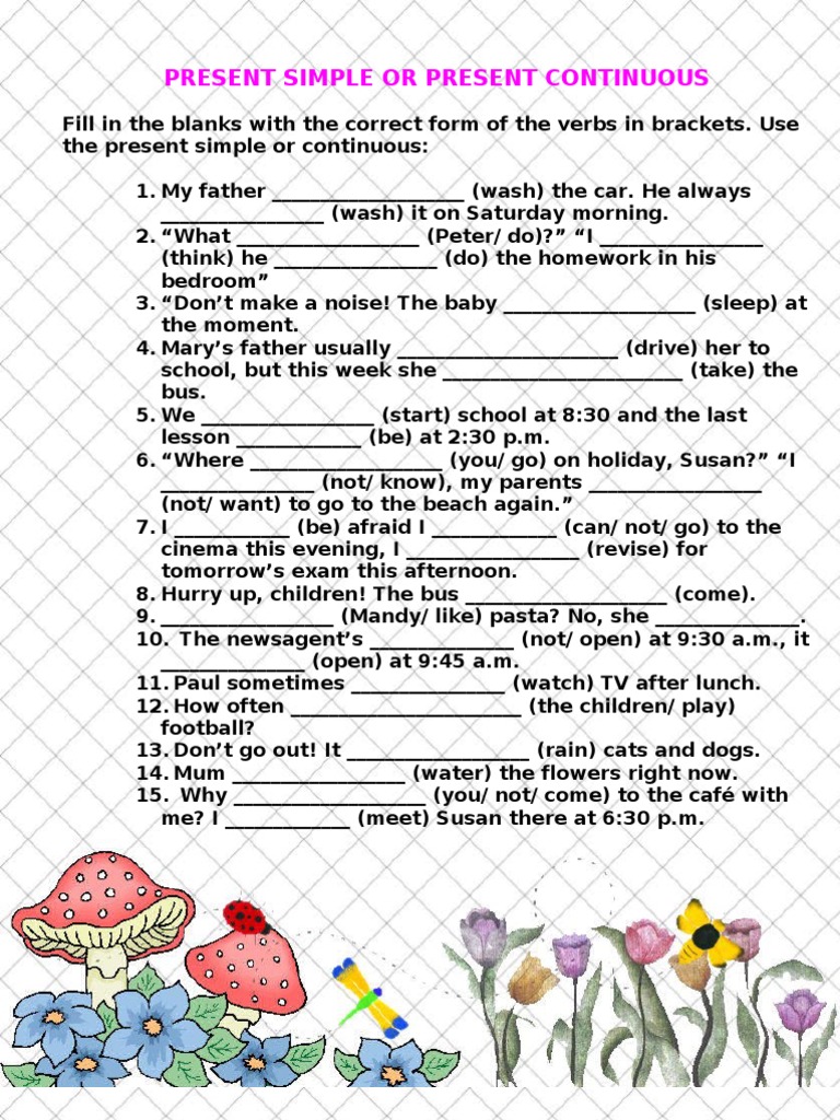Islcollective Worksheets Elementary A1 Elementary School Pres Present ...
