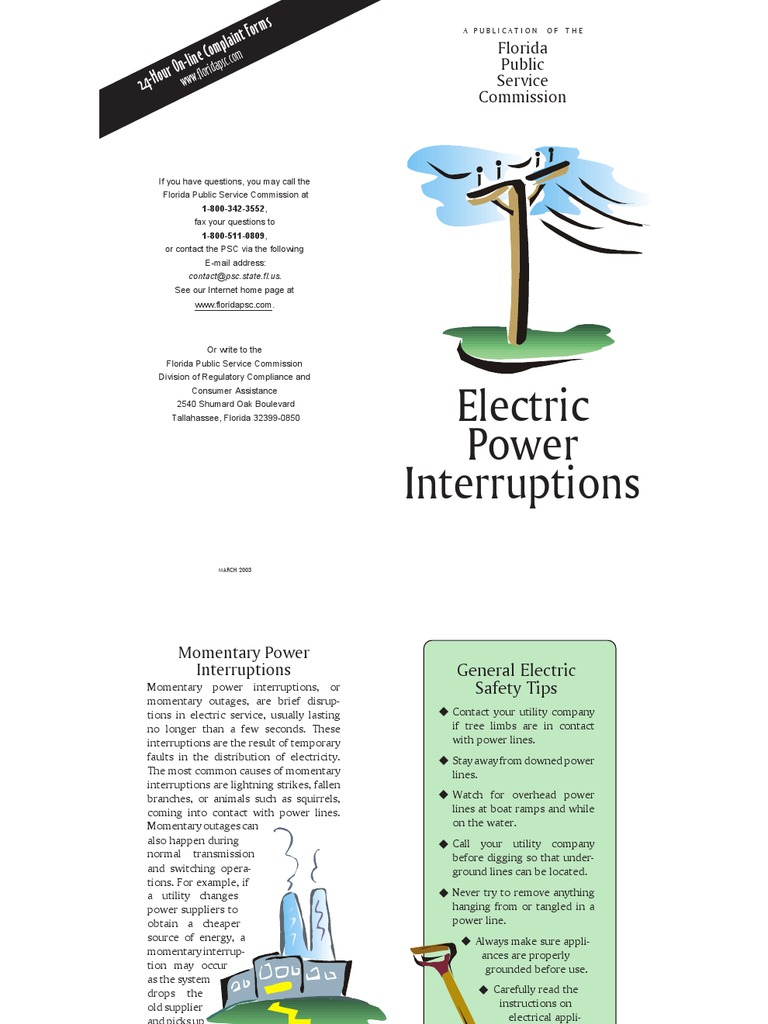 Electric Power Interruptions: - Line Complaint F Orms | PDF | Electric ...
