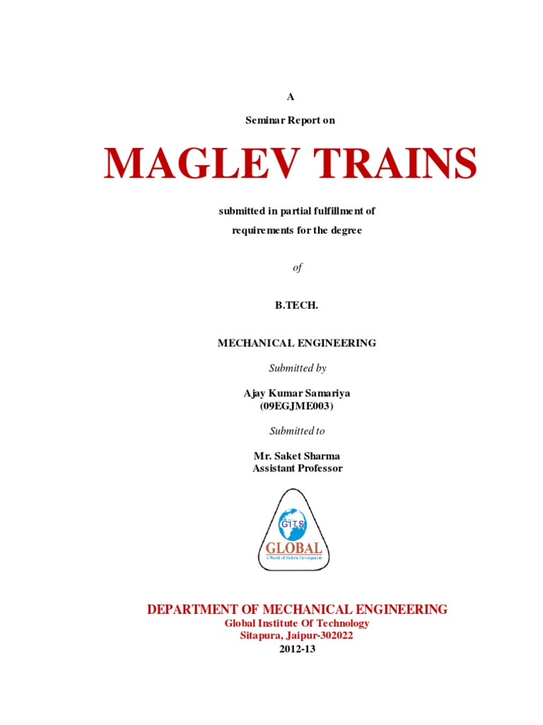 Maglev Trains | PDF | Train | Propulsion