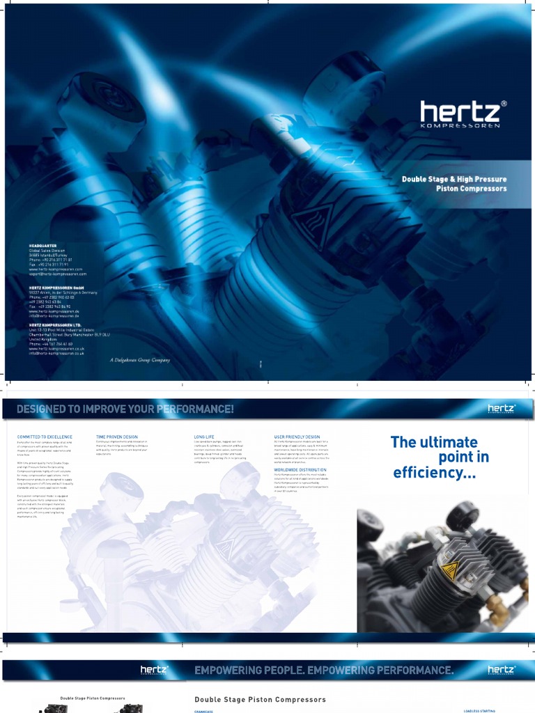 Hertz-Kompressoren Double Stage-High Pressure-Reciprocating Compressor ...