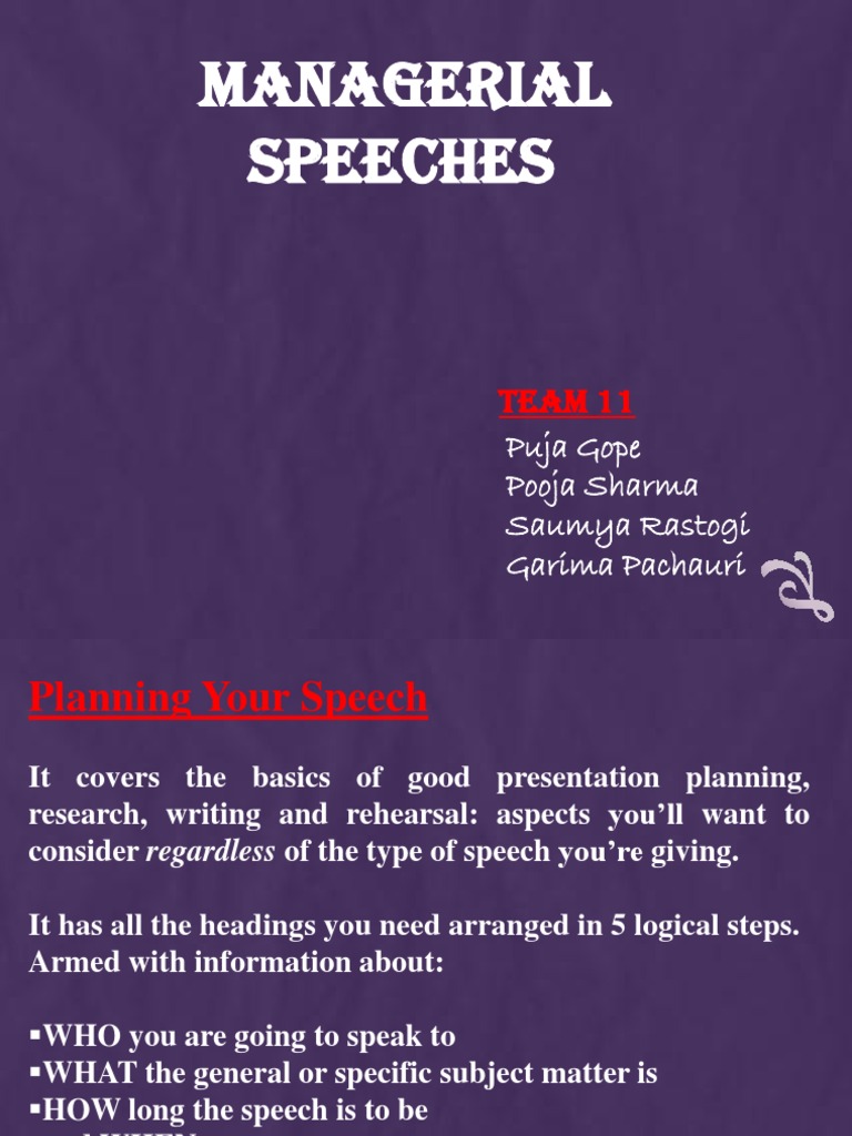 Managerial Speeches | PDF | Argument | Epistemology