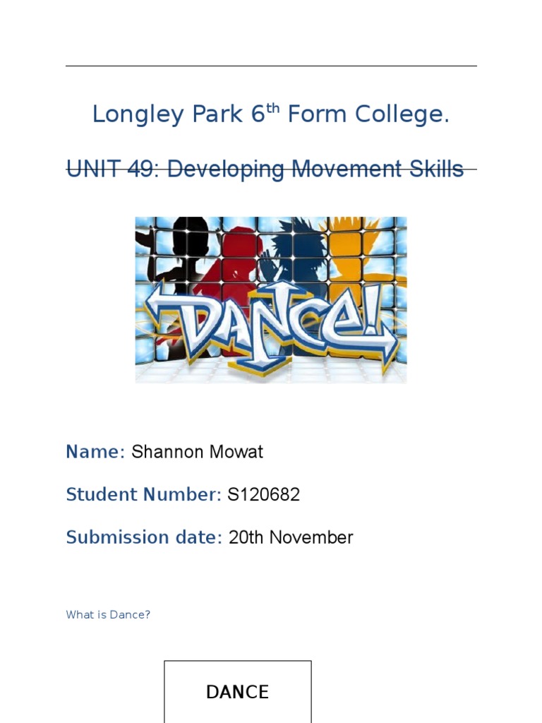 Develop movement skills for dance with warm-ups, choreography plans ...