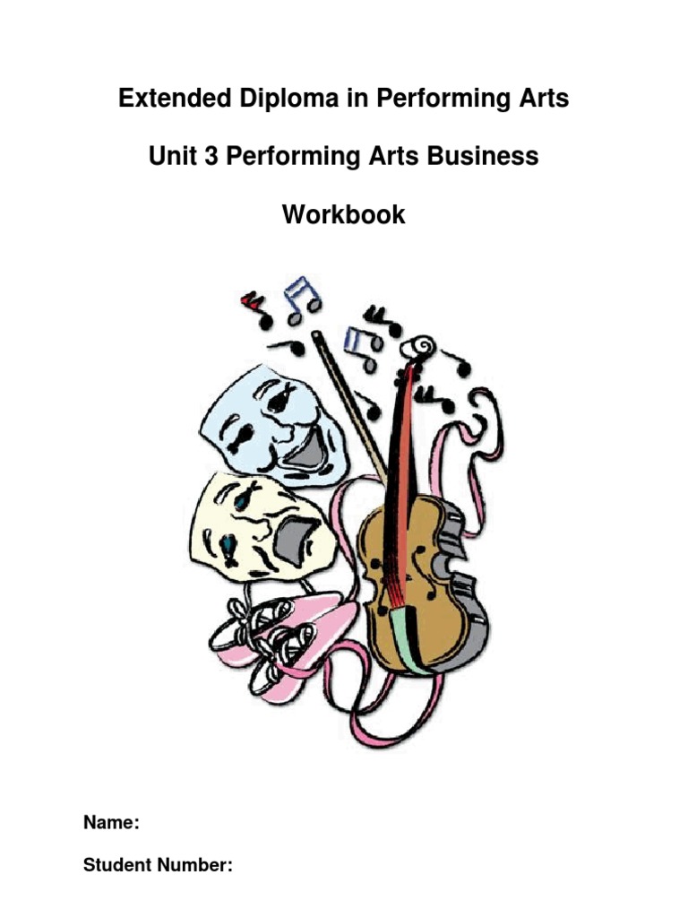 Performing Arts Business Work Booklet | Diploma | Academic Degree