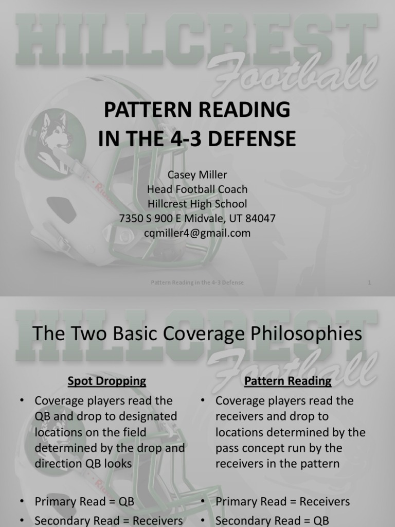 4-3 Defense Pattern Reading Guide | PDF | Quarterback | American Football