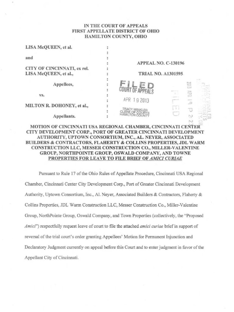 Motion for Amicus | Amicus Curiae | Appeal