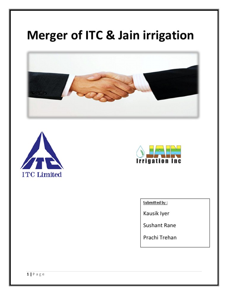 Merger of JAIN Irrigation With ITC | PDF | Mergers And Acquisitions ...