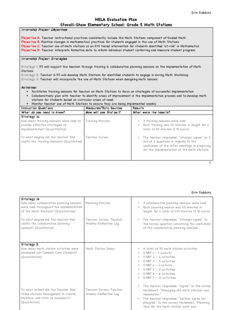 Evaluation Plan For Problem of Practice | PDF | Survey Methodology ...