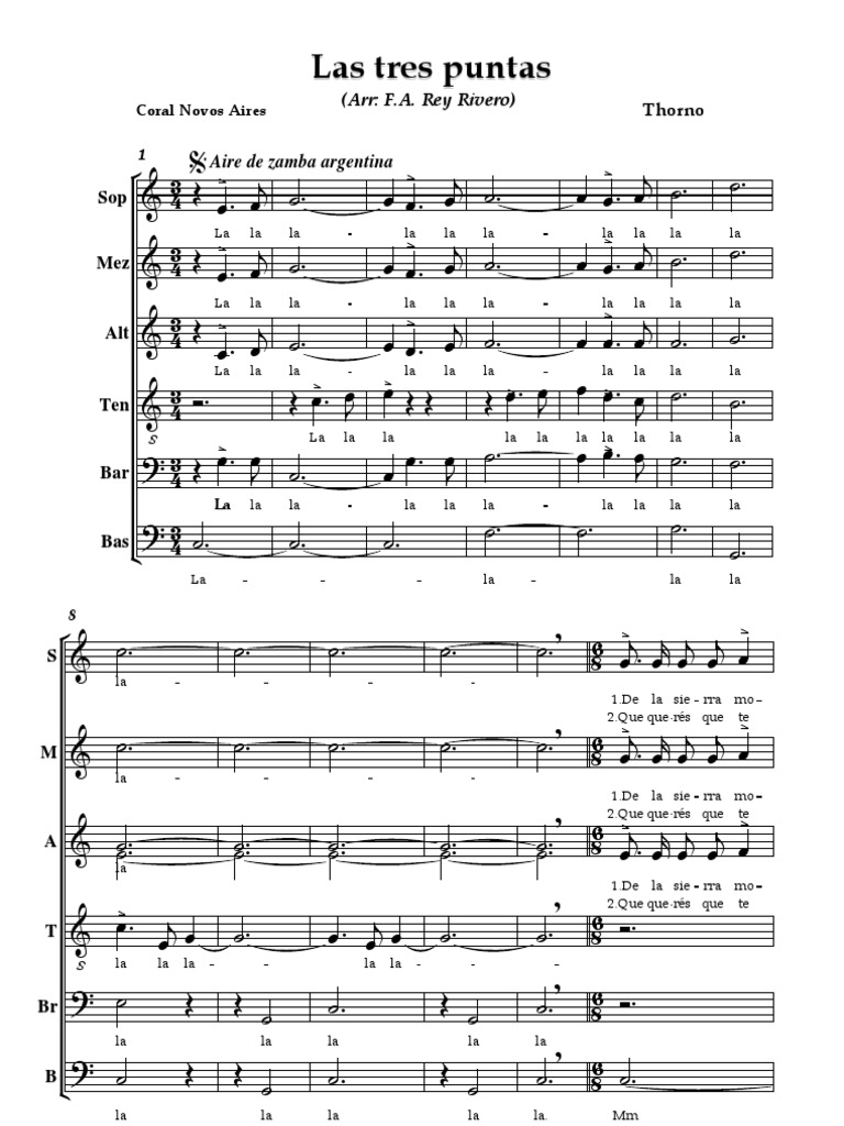 Las Tres Puntas: Zamba Argentina | PDF