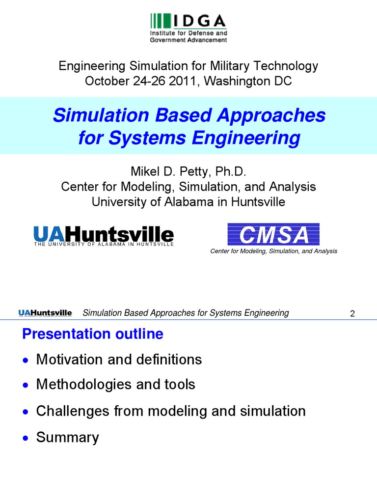 Simulation System Engineering | PDF | Systems Engineering | Conceptual Model