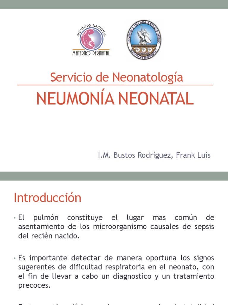 Neumonía Neonatal | PDF | Septicemia | Inmunología