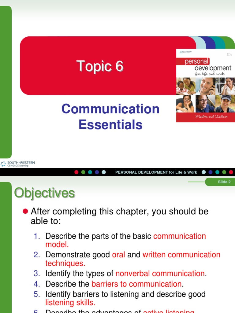 Topic 6 Communication | PDF | Career & Growth