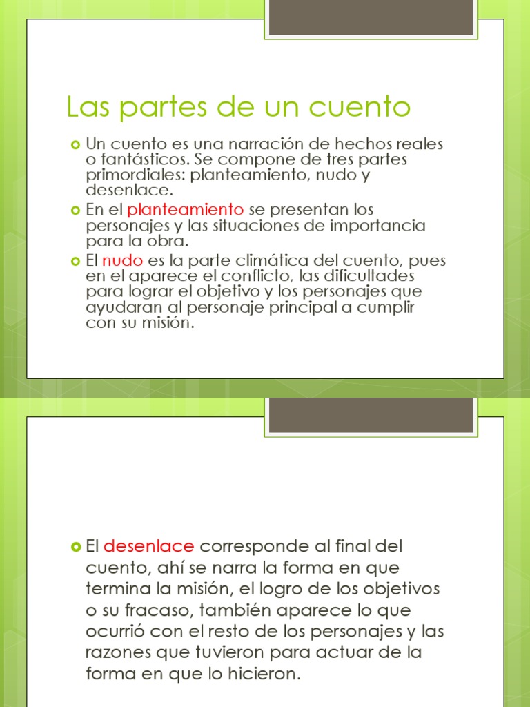 Las Partes de Un Cuento | PDF