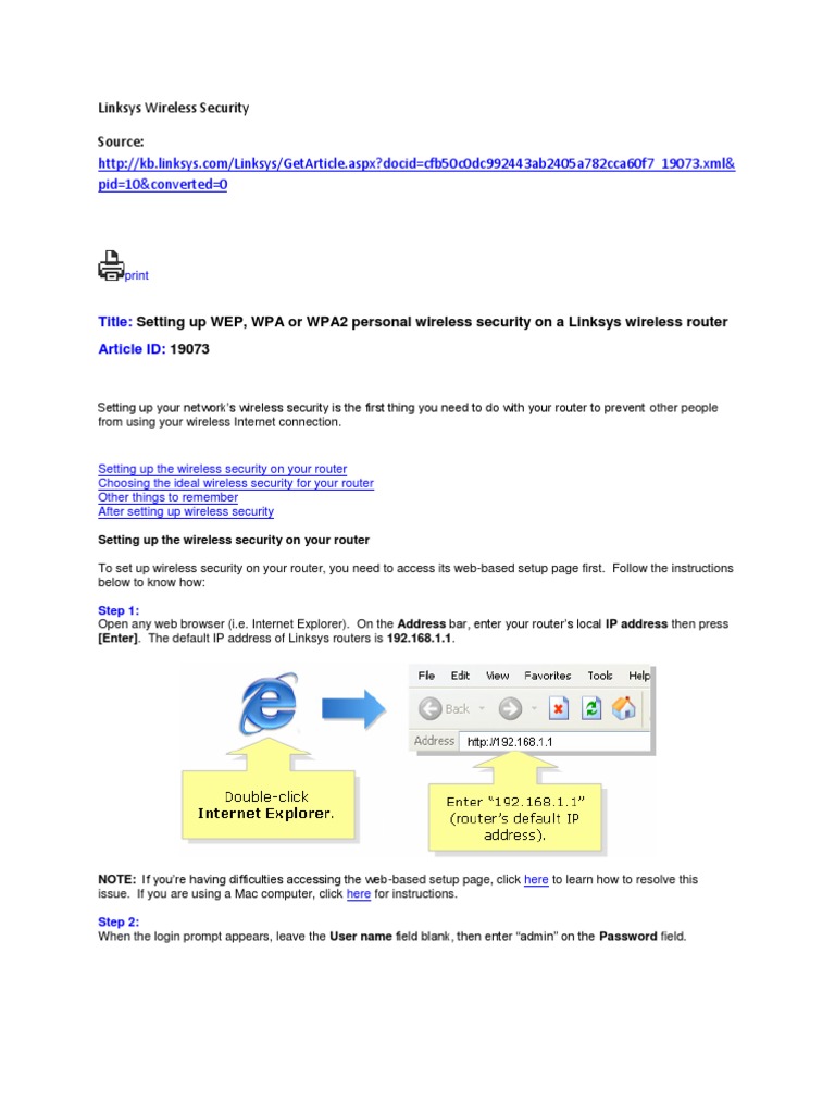 Linksys Wireless Security | PDF | Secure Communication | Media Technology