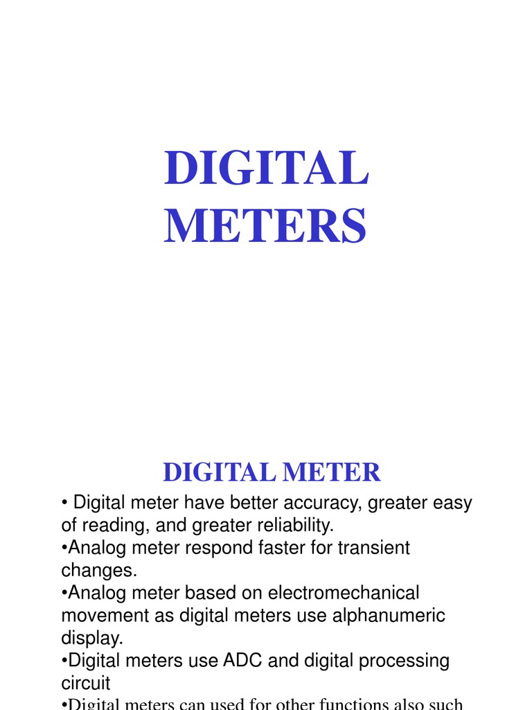Digital Digital Meters Meters | Download Free PDF | Root Mean Square ...