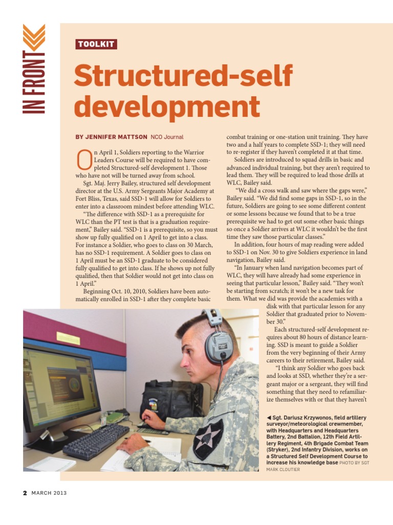 Structured Self Development-1 | PDF | Sergeant | Military Organization