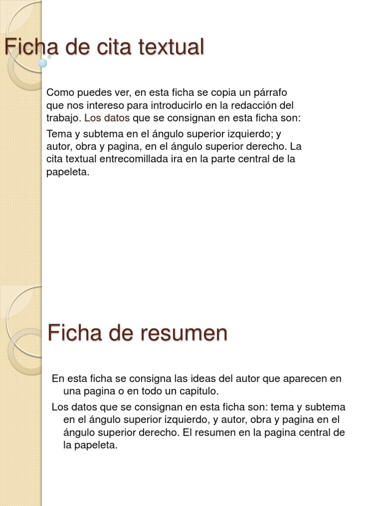 Ficha de Cita Textual | PDF