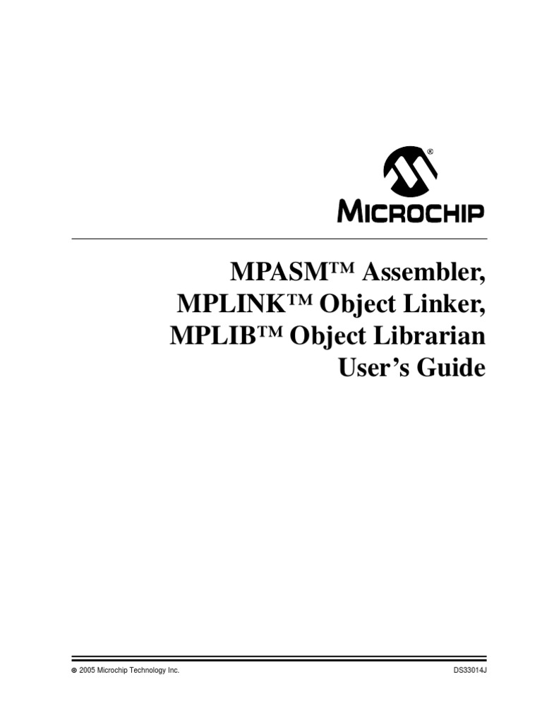 Mpasm, Mplink, Mplib Users Guide | PDF | Assembly Language | Pic ...