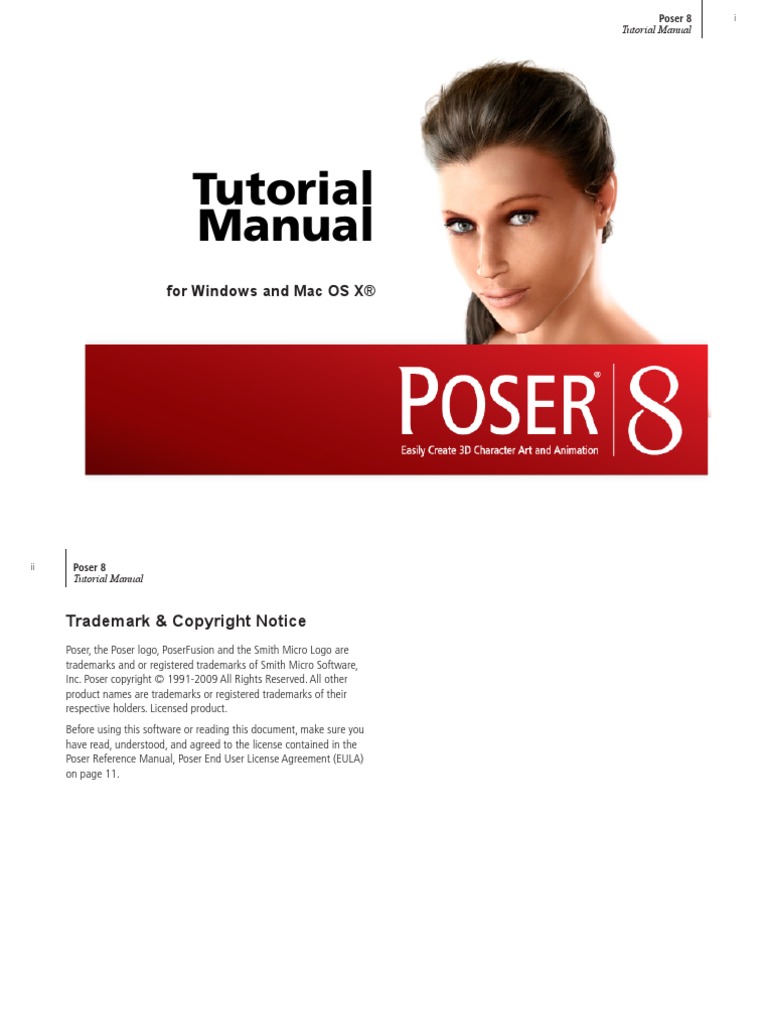 Poser 8 Tutorial Manual ORIGINAL | PDF | Cartesian Coordinate System ...
