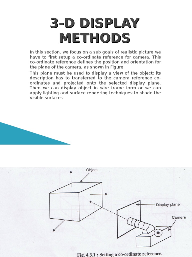 3-d Display Methods | PDF | Stereoscopy | Rendering (Computer Graphics)