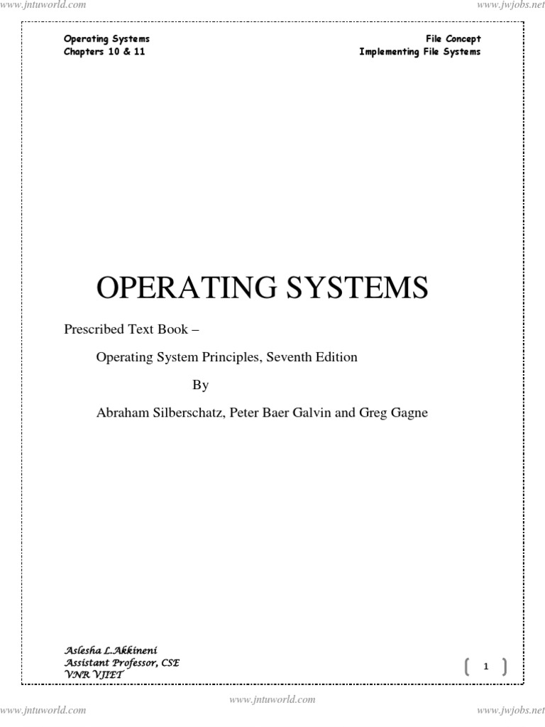 OS - Chapter-4 File System Interface | PDF | File System | Computer File