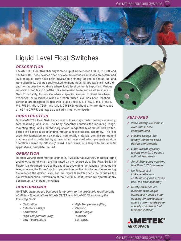 Liquid Level Float Switches | Switch | Buoyancy