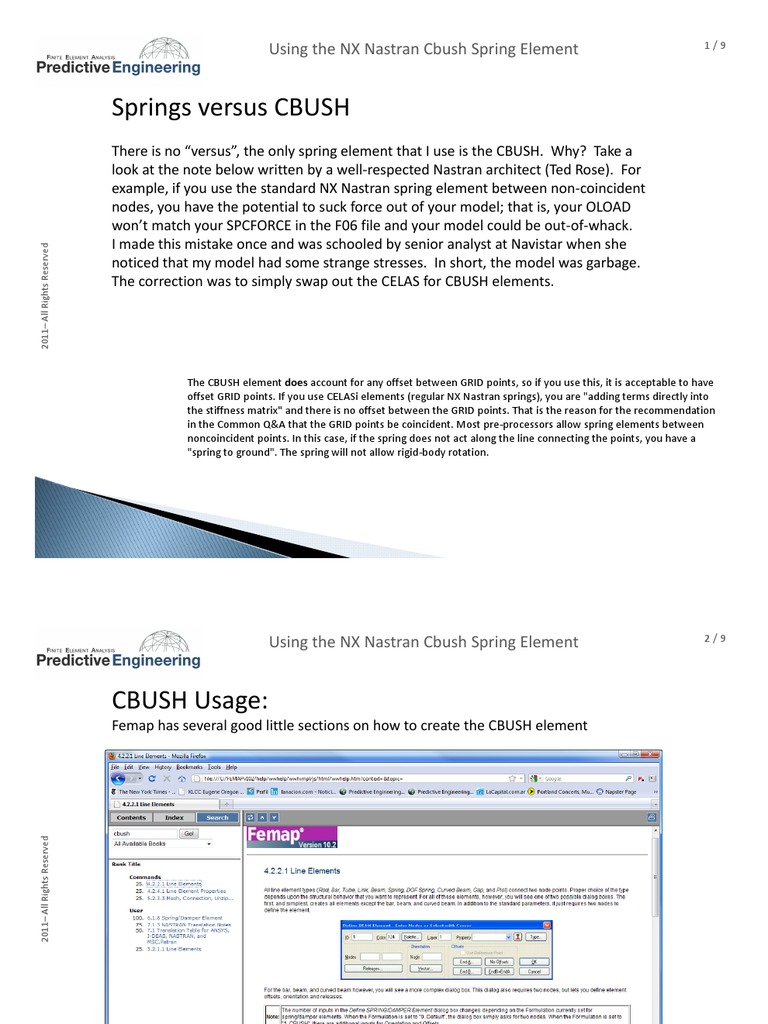 CBUSH Element Guide for Engineers | PDF | Applied Mathematics | Theoretical Physics