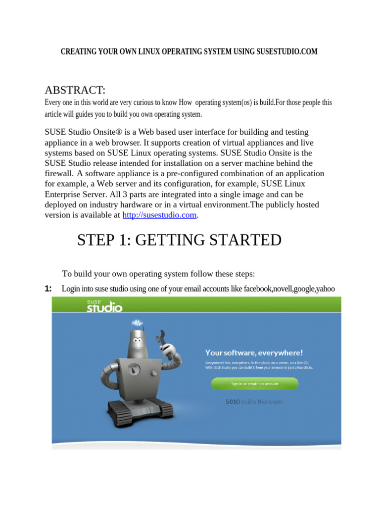 Creating Your Own Operating System | PDF | Operating System | Linux Creating Your Own Operating System | PDF | Operating System | Linux